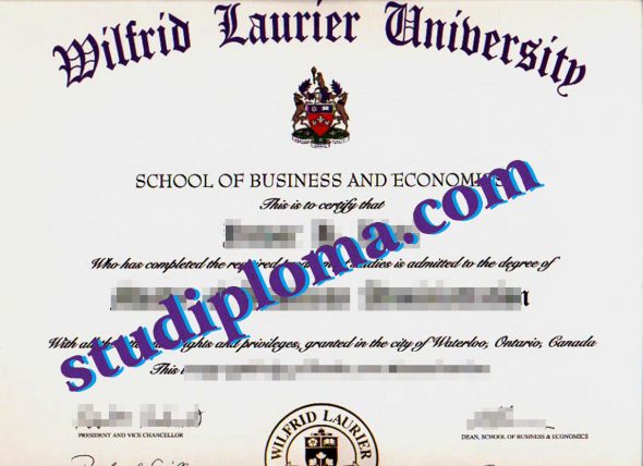 fake Wilfrid Laurier University degree certificate – studiploma.com